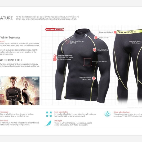 Tesla Men's Winter Thermal Compression Pants - Electric Socks