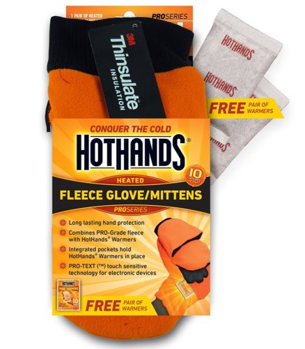 HotHands Fleece Gloves with Chemical Warmer Pockets - Electric Socks